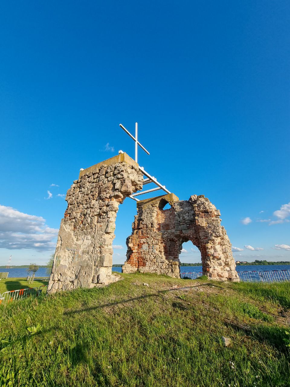 The ruins of St. George Church in Salaspils, Latvia