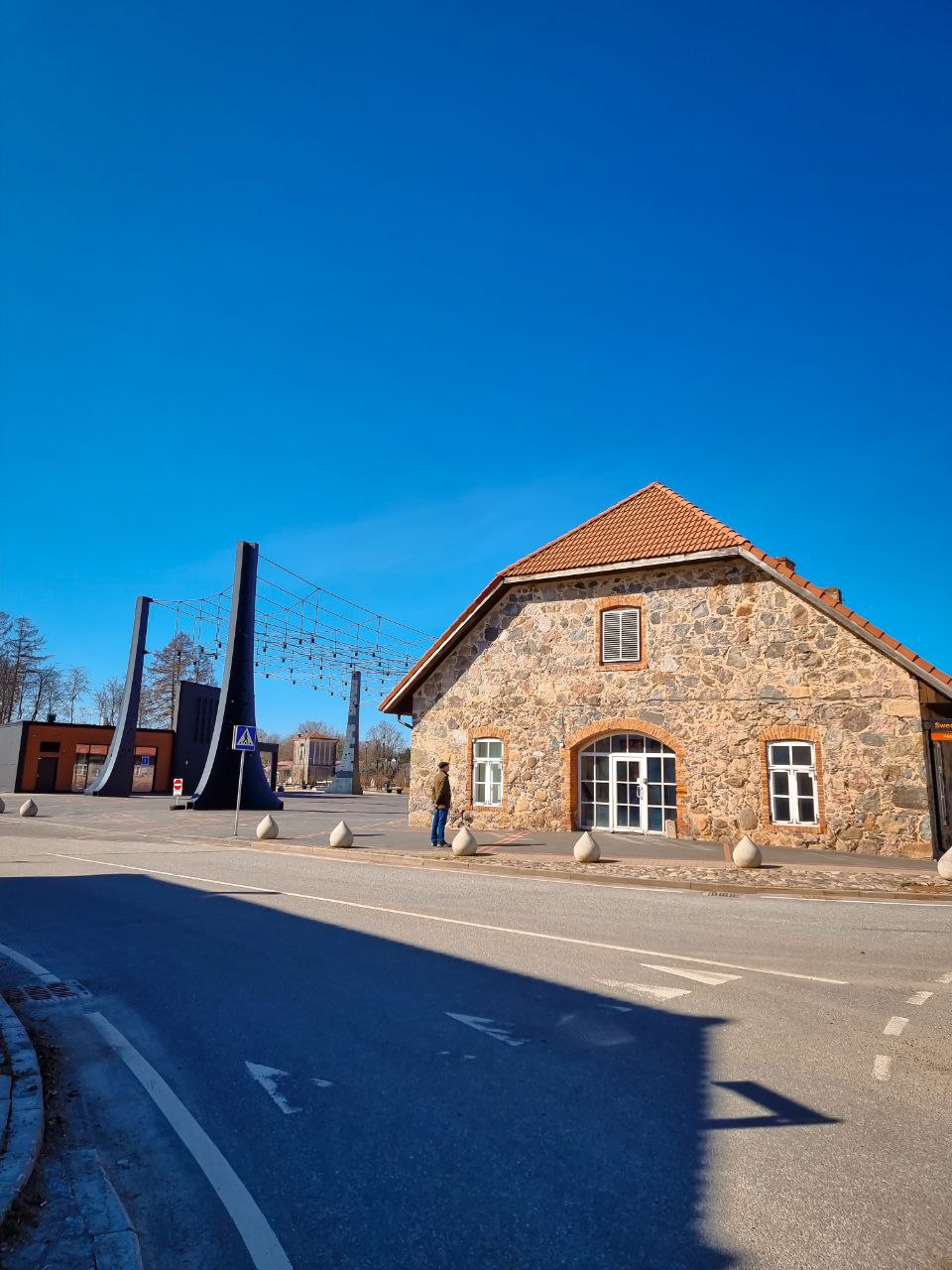 Central square in Tõrva, Estonia