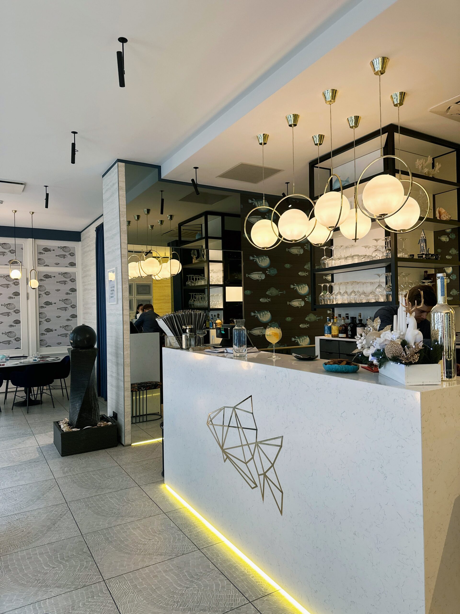 Fish House Brasserie de Luxe restaurant. Riga, Latvia